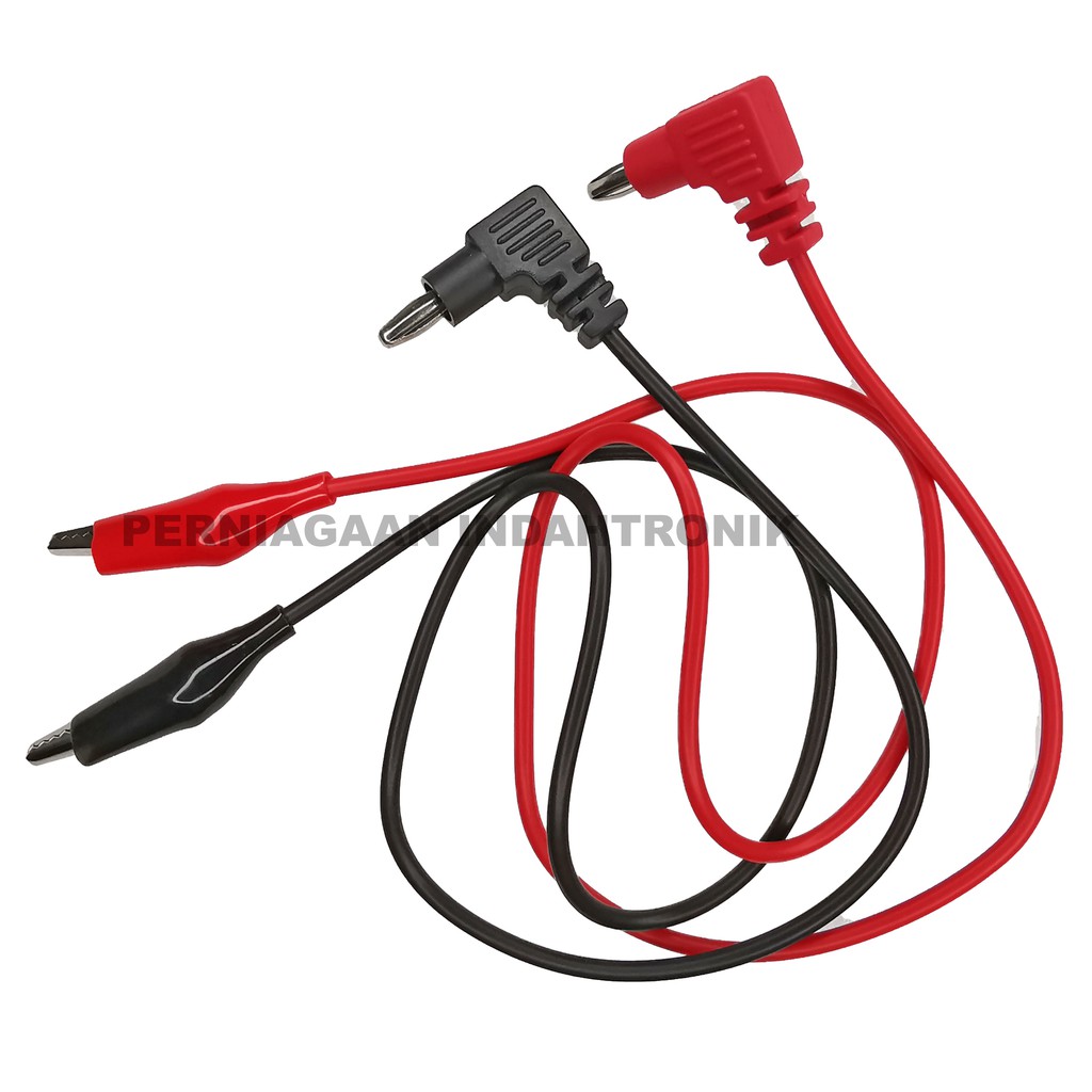 2 Pcs Red Black Banana Plug Wire to Alligator Clips Crocodile Probe ...