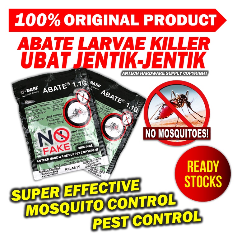 Abate Ubat jentik jentik Aedes Larvae Kawal Pembiakan Nyamuk | Shopee ...