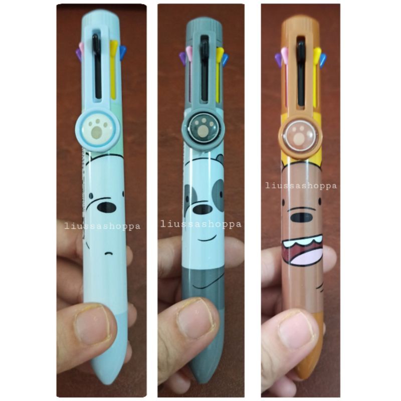 Miniso Pen - We Bare Bears Ballpoint Pen 8 Colors | Shopee Malaysia