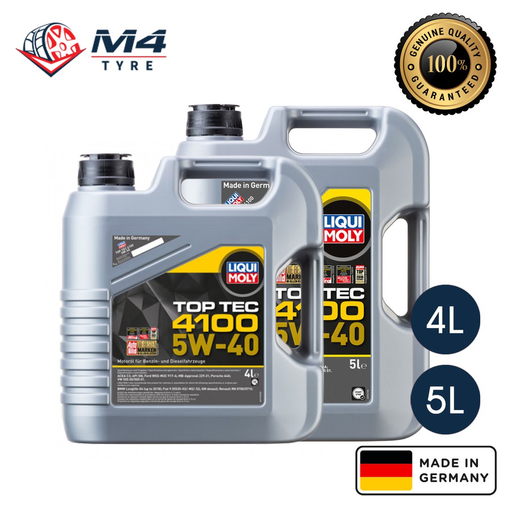 Liqui Moly Top Tec 4100 5W-40(4L/5L) (READY STOCK) | Shopee Malaysia