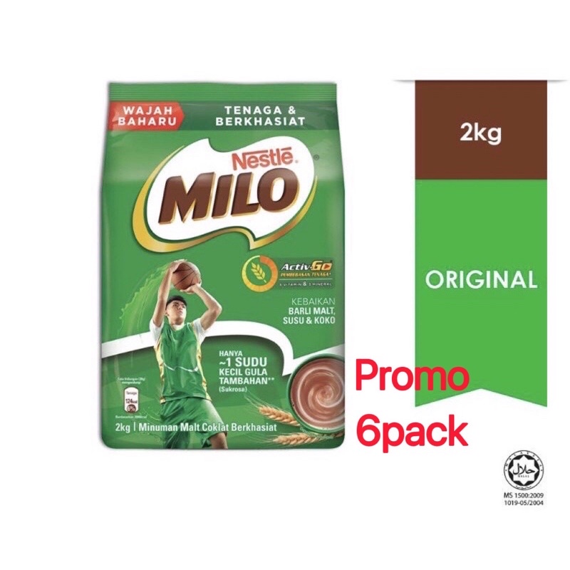 NESTLE Milo [CARTON PACK] 2kg x 6pack Activ Go | Shopee Malaysia