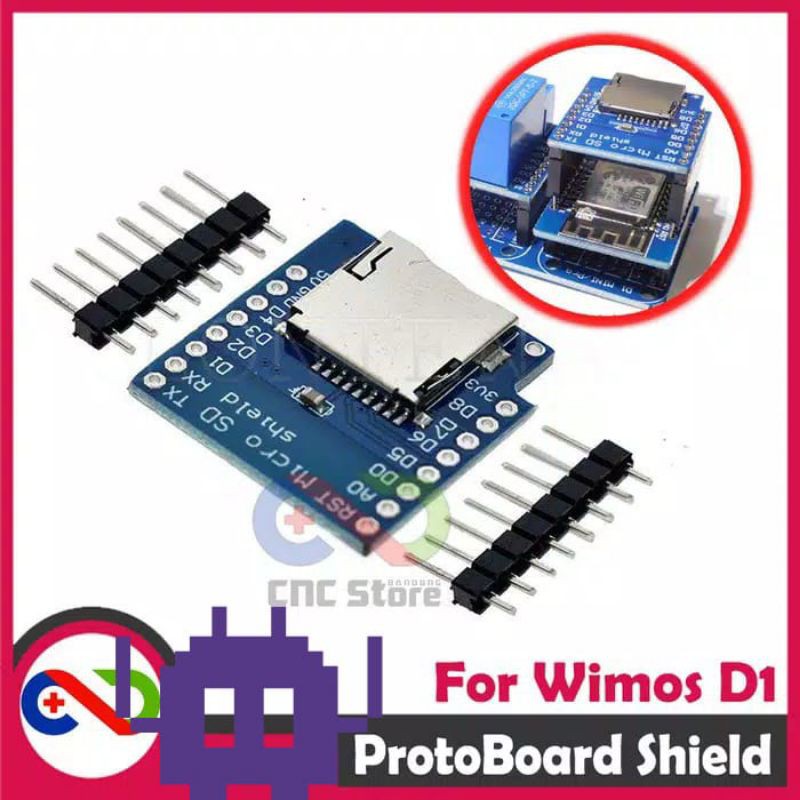 Micro SD Card SHIELD For WEMOS D1 PRO MINI TF Card Reader Module ...