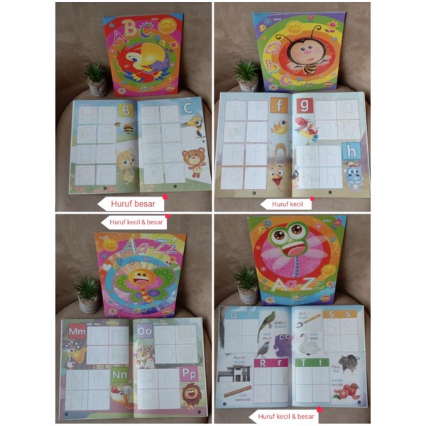 Buku ABC / huruf kecil dan huruf besar | Shopee Malaysia
