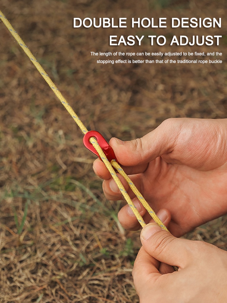 Outdoor Tent Wind Rope Buckle Camping Tent Guy line Rope Lock Flysheet ...