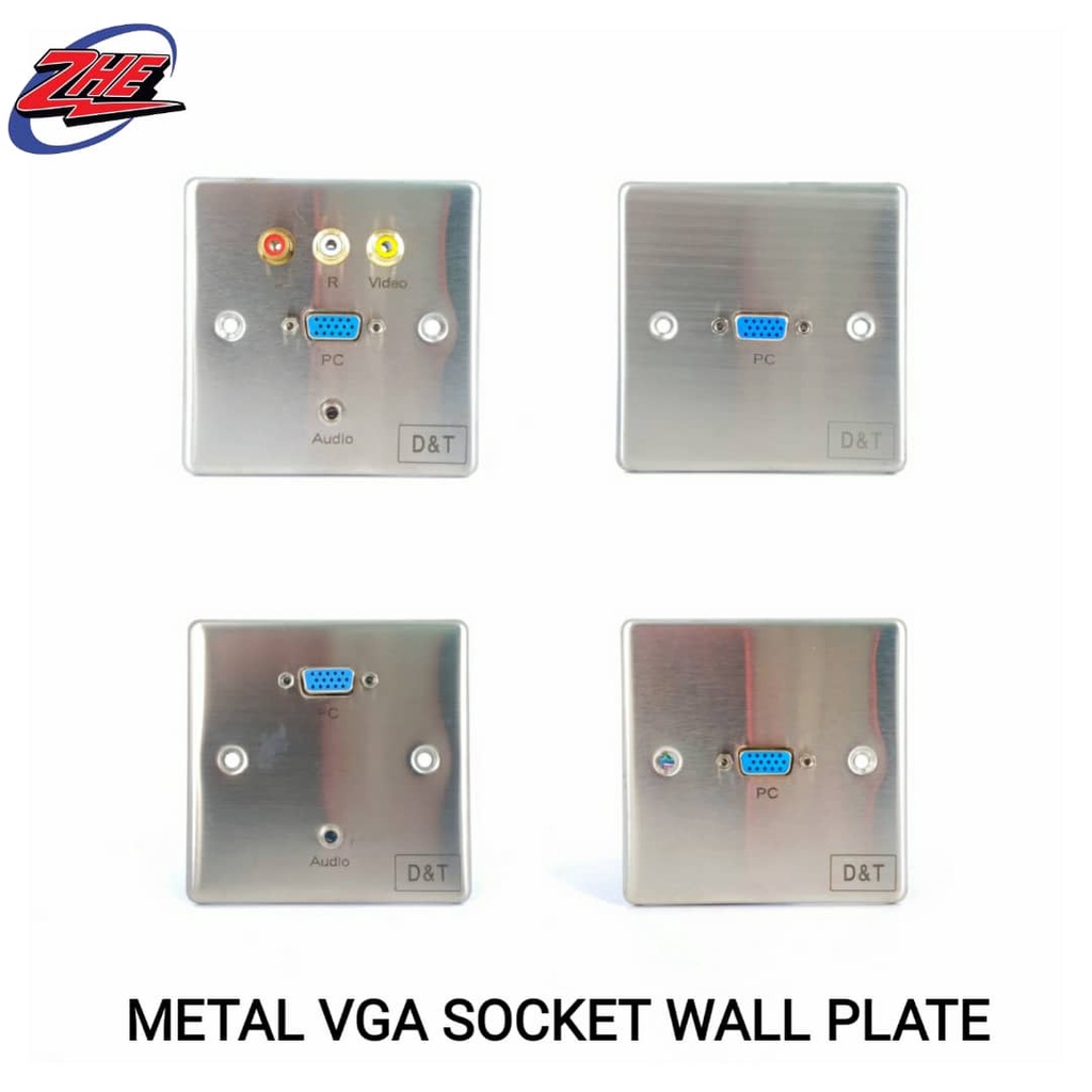 VGA 15PIN SOCKET METAL WALL PLATE / METAL FACEPLATE | Shopee Malaysia