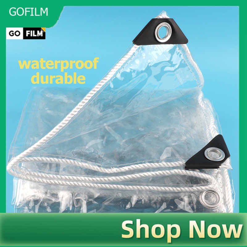 Transparent PVC Tarpaulin Rainproof Cloth 0.35MM Thickness Balcony ...