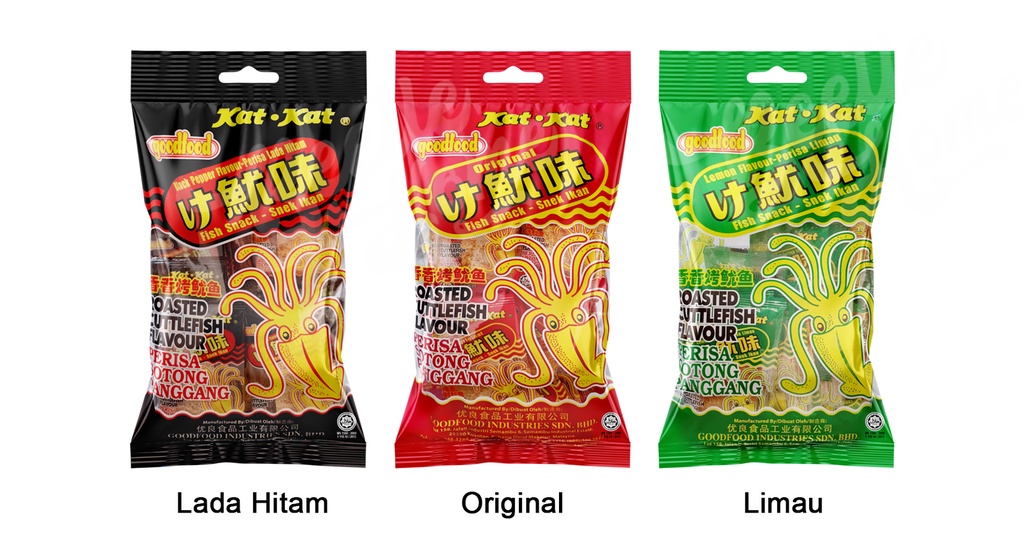Goodfood Kat Kat Roasted Cutterfish Fish Snack 210g Sotong Original ...