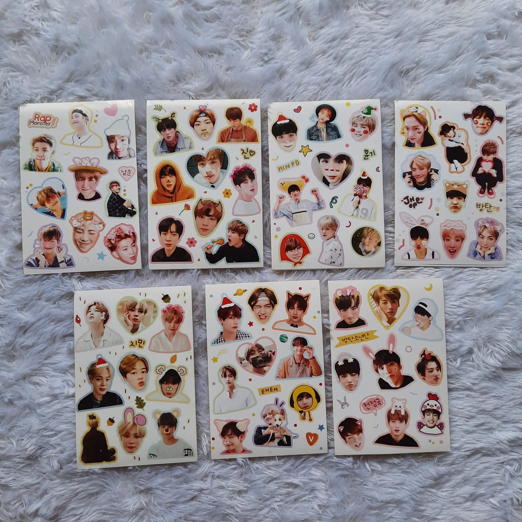 Namjoon CUTE BANGTAN STICKER SEOKJIN JHOPE SUGA JIMIN TAEHYUNG JUNGKOOK ...