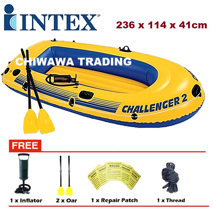 PROMOTION 68367 INTEX CHALLENGER 2 Inflatable 2 - 3 Person Swimming ...