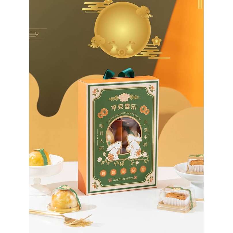 Rabbit Bunny Mooncake box set 4/6holes | Shopee Malaysia