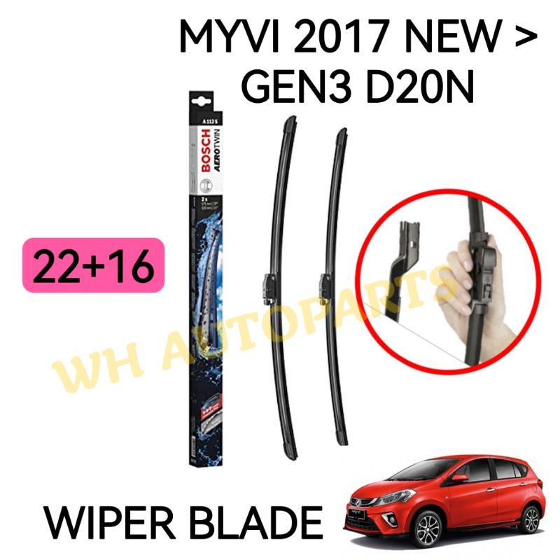 BOSCH AEROTWIN WIPER BLADE PERODUA MYVI 2018+ (22"+16") | Shopee Malaysia