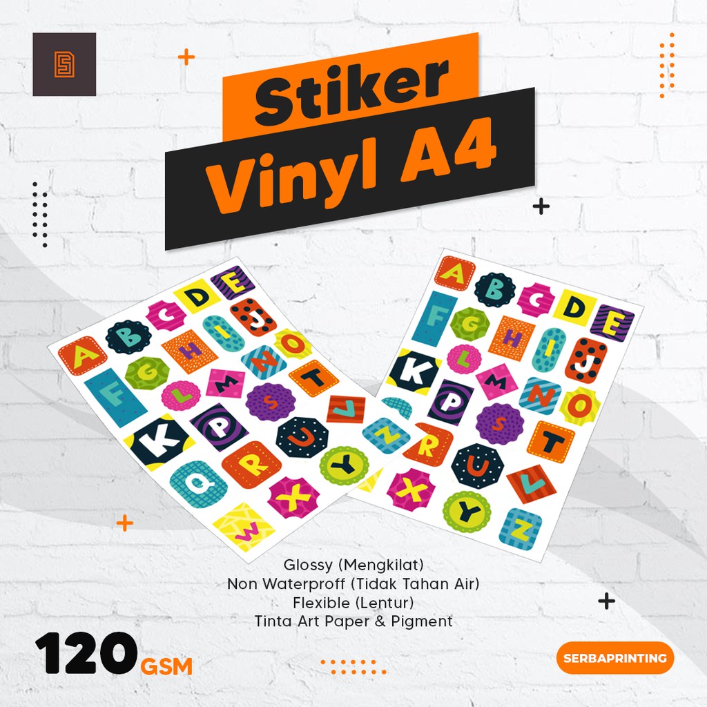 Glossy Plastic VINYL Stickers A4 Size | Shopee Malaysia