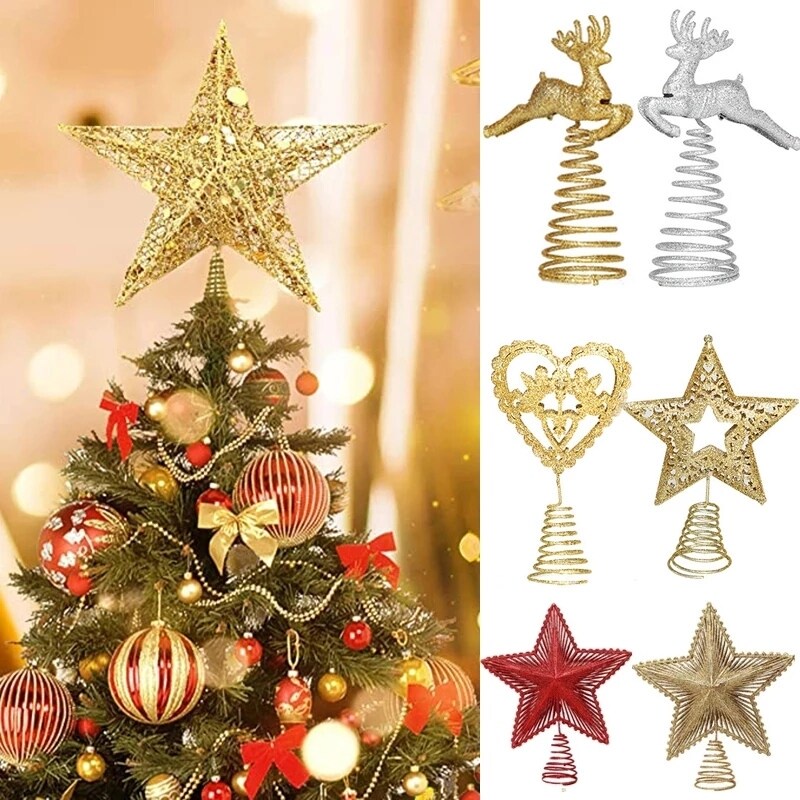 [Christmas Products] Christmas Tree Top Sparkle Star Hang Topper/Hollow ...