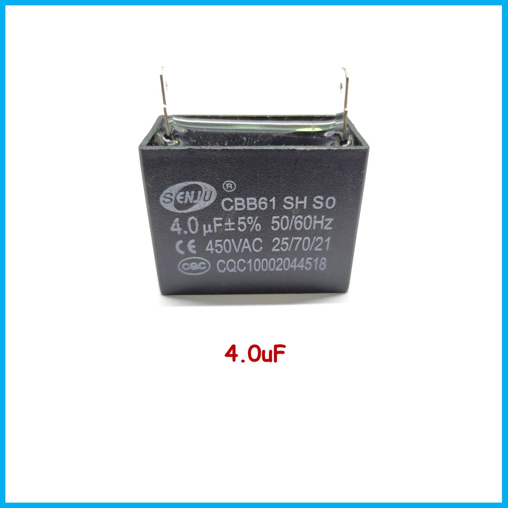 CBB61 Fan Motor Capacitor Kapasitor 2 Pin 1.0uF 2.0uF 1.2uF 2.0uF 2.5uF ...