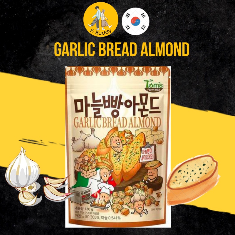 [KOREA] 120g Tom's Farm HBAF Honey Butter Almond Wasabi Almond Cookies and Cream Almond 120g ...