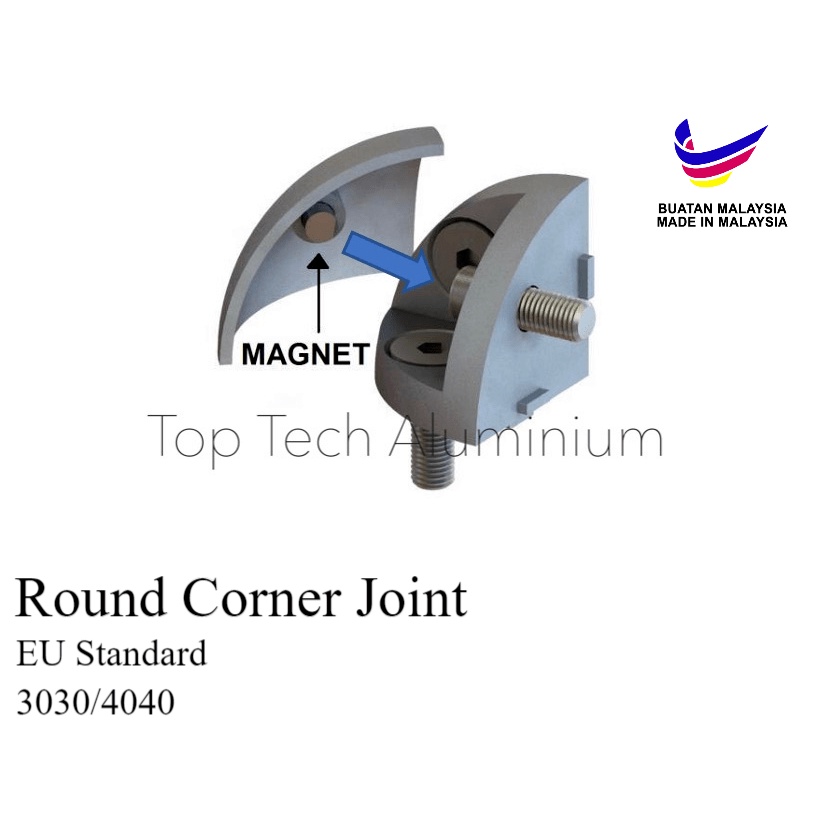 [Ready Stock/Fast Delivery]Round Corner Joint for Aluminium Profile ...