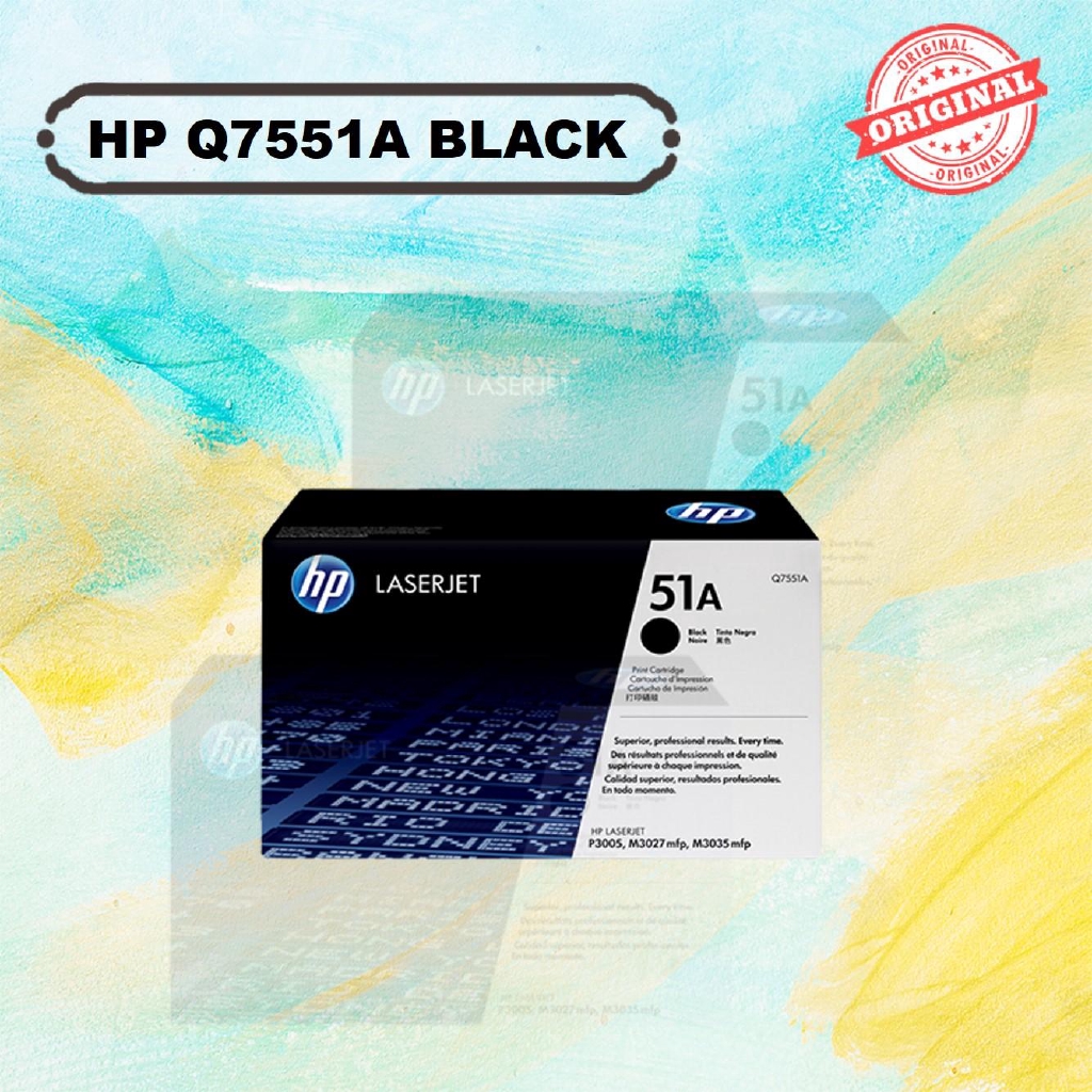 HP GENUINE Original Q7551A / 7551A / 7551 - 51A - (Toner Black ...