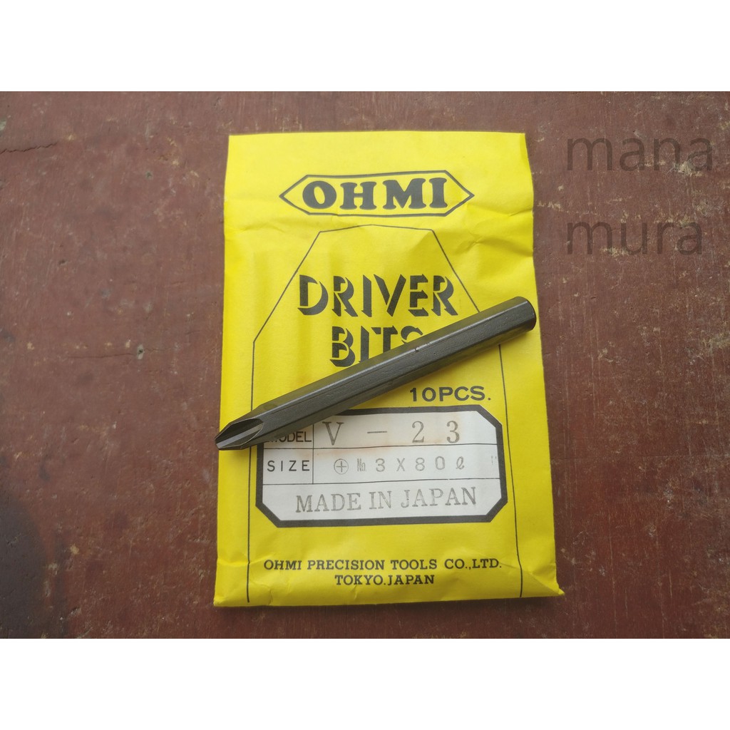 OHMI Made in Japan Driver Bits 3x80 (+) Price for 1piece | Shopee Malaysia