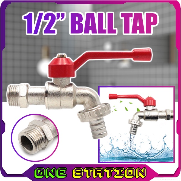15MM 1/2" Heavy Duty Ball Tap for Washing Machine Tap Bathroom Tap ...
