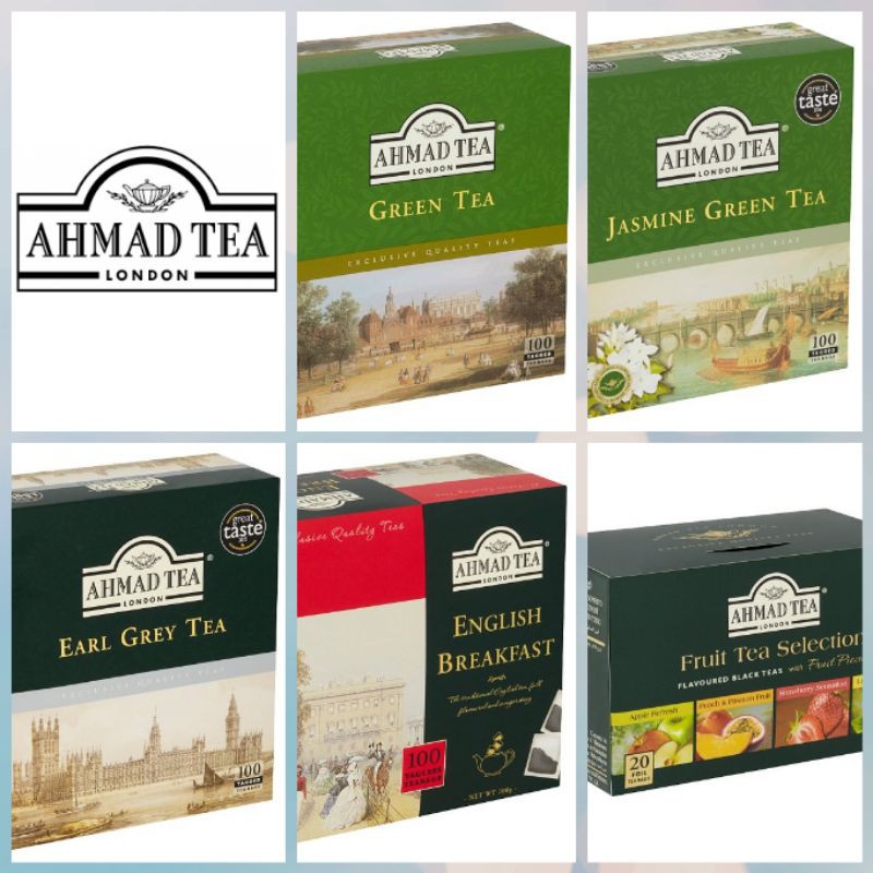 Ahmad Tea Classic 100s English Breakfast Earl Grey Jasmine Green Tea ...