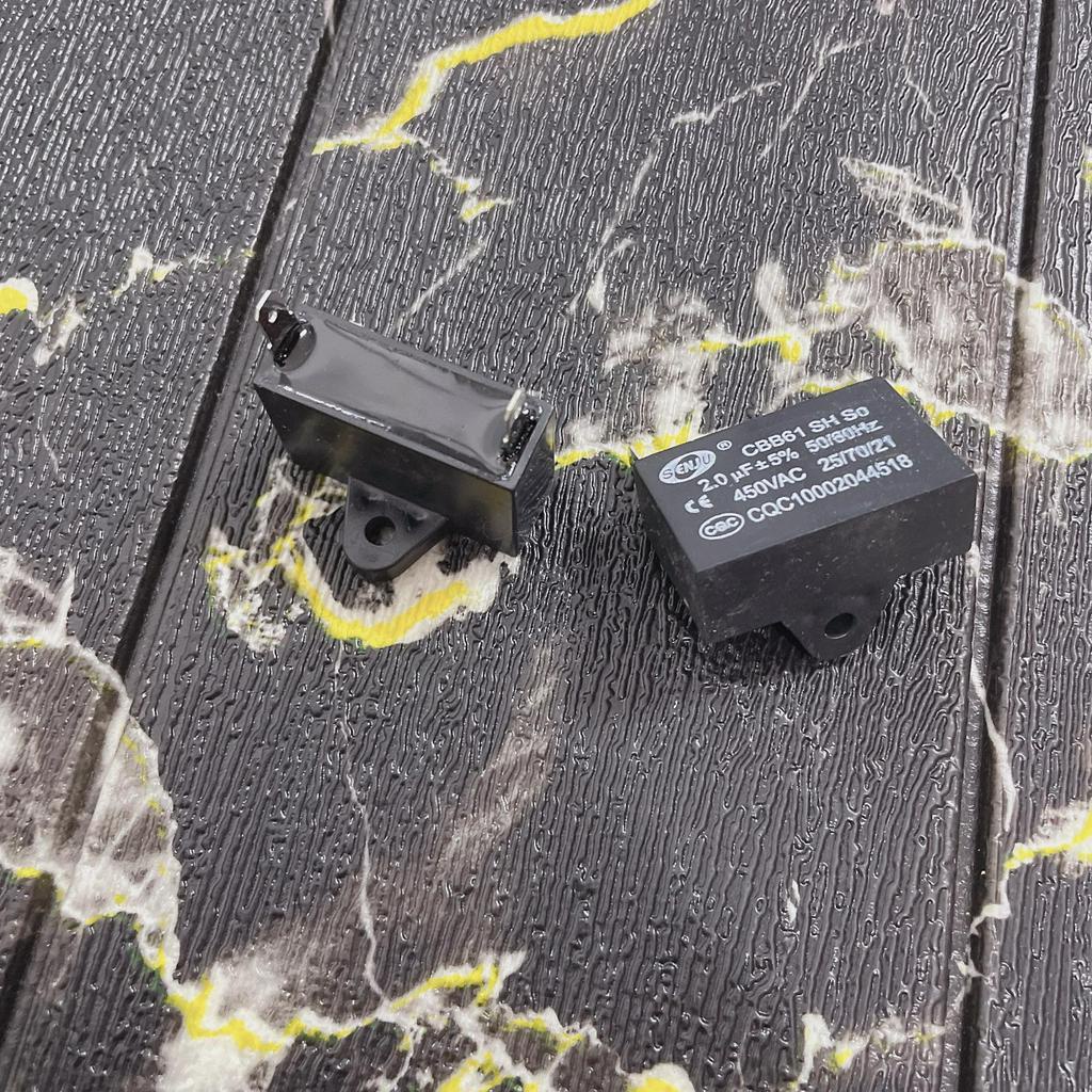 Capacitor 2uf 2pin socket 2.0uf cbb61 450vac 50/60hz for machine / fan ...