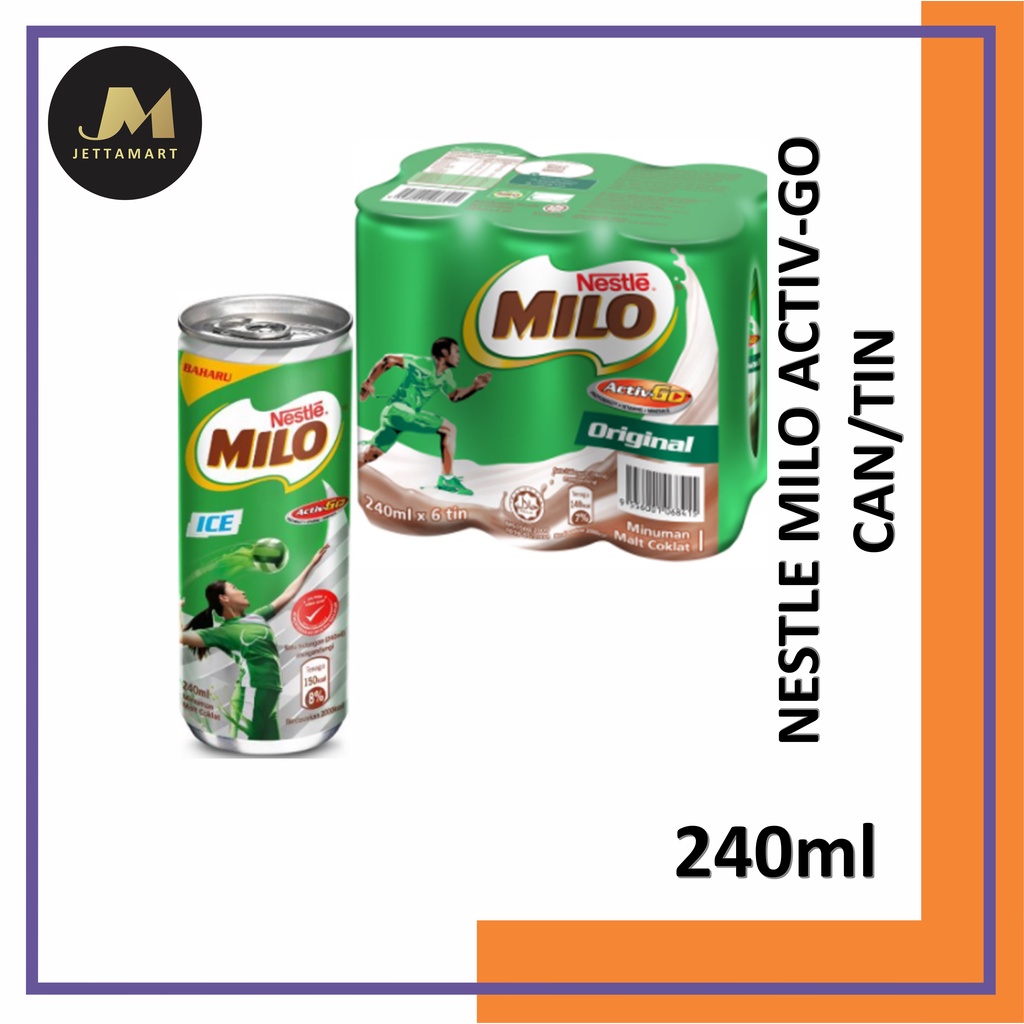 Nestle Milo Activ-Go Original Can /Tin (240ml) | Shopee Malaysia