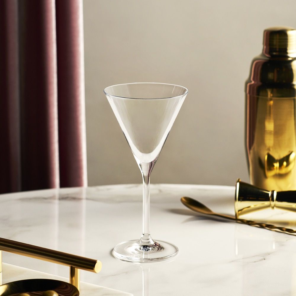 (Set Of 6) Lucaris Rims High Quality Martini Cocktail Lead Free Crystal ...