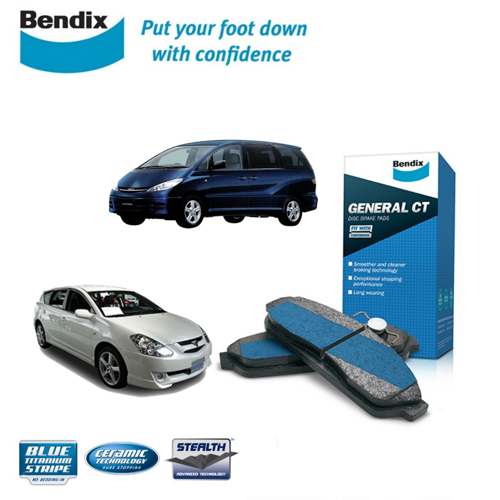 Original Bendix DB1752GCT Front Brake Pad - Toyota Estima ACR30 ...