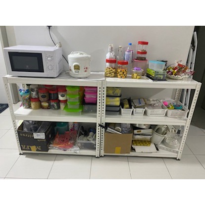 DIY Boltless Rack 3 Levels 3ft Height Steel Rack (Rak Besi) | Shopee ...