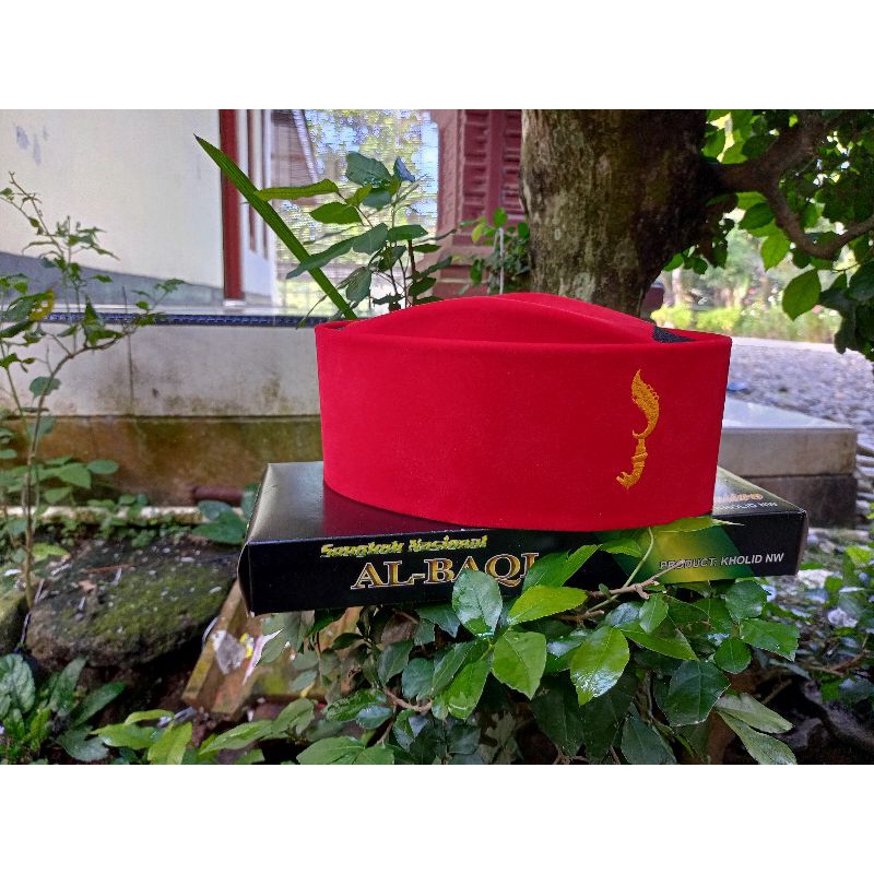 MERAH Red stacking peci with cleaver logo | Shopee Malaysia