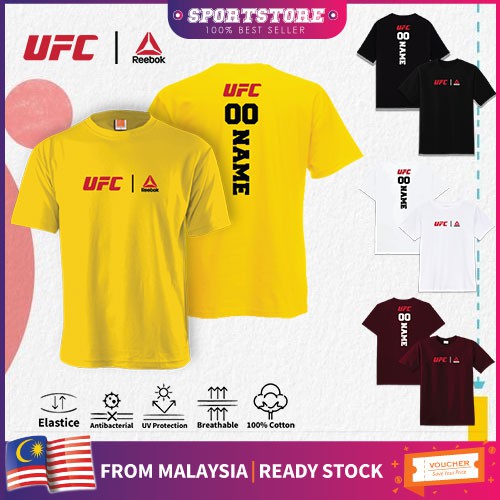 UFC6 Reebok Championship Short Sleeve T-Shirt Unisex Female&Male 100% ...