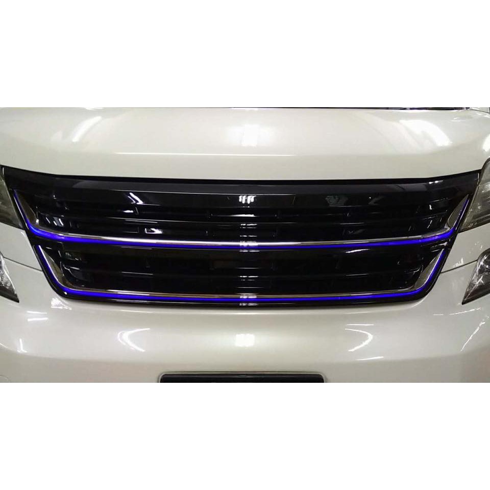 toyota vellfire 2012 - 2014 modelista grill with led blue bodykit ...