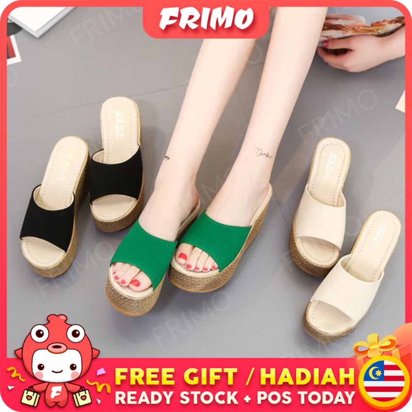 READY STOCK💝FRIMO Cakcly Highheel Women's Wedges High Heel Kasut Tinggi ...