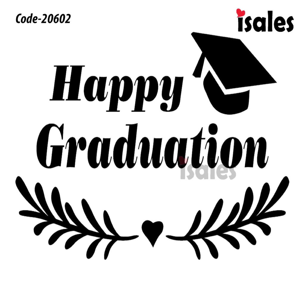 1pcs A4 Size Sticker Happy Graduation bubble Balloon transparent ...