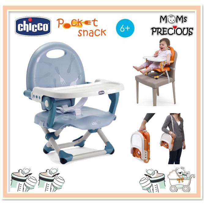 Chicco Pocket Snack Booster Seat Foldable Feeding Baby Chair Portable ...