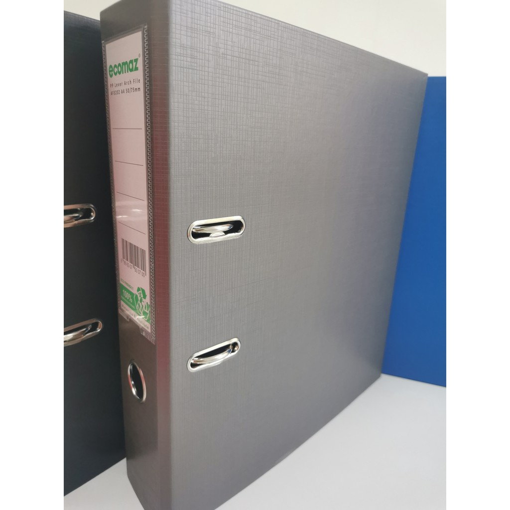eComaz PP Lever Arch File A4 75mm / Fail Lengkung Tuas PP eComaz Saiz ...