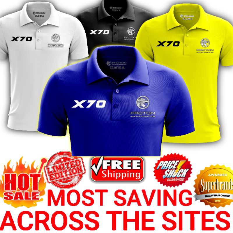 Super Premium- Proton X70 Essential Logo Mens Casual Short Sleeve Polo ...