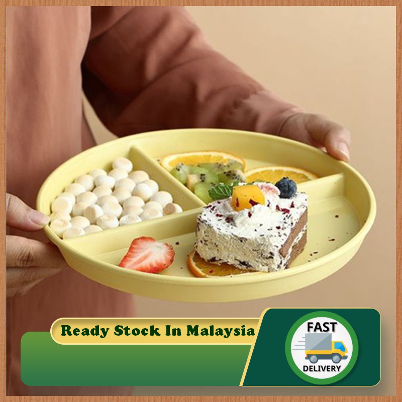 Plastik Pinggan Suku-Suku Separuh Pinggan Diet Portion Plate Divided ...