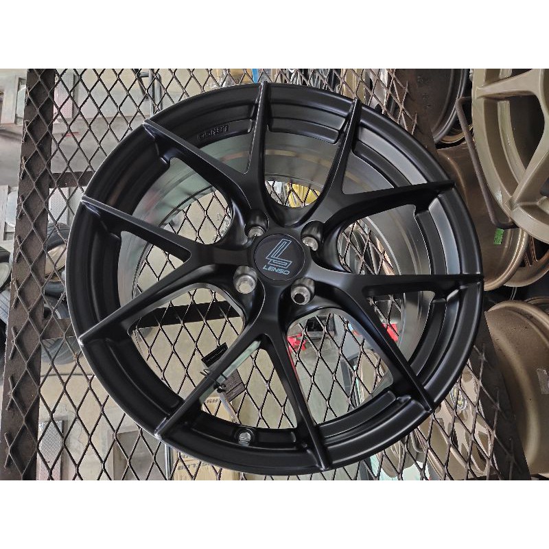 NEW RIM ORIGINAL LENSO JAGER DYNA 15 16 17 4X100 4X114.3 5X112 5X114.3 SATIN BLACK | Shopee Malaysia