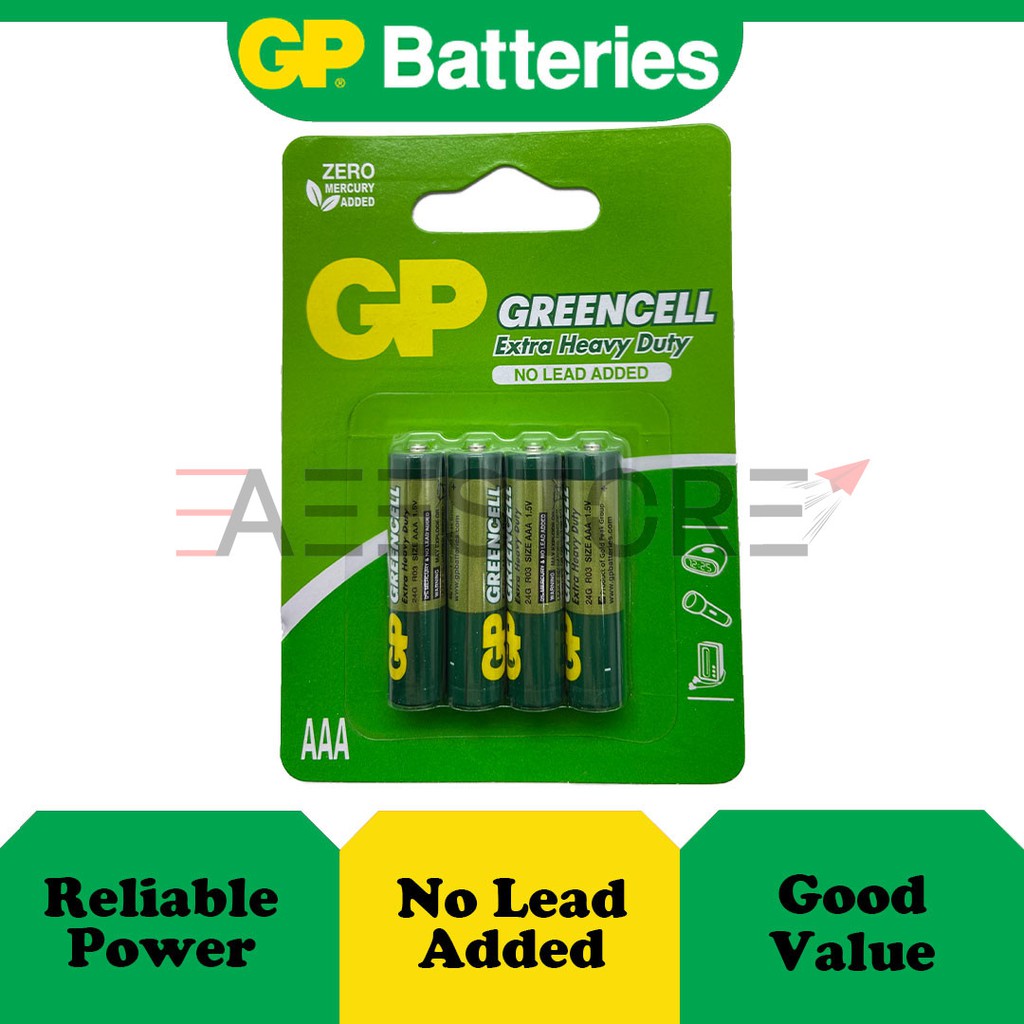 (Original) GP Greencell AAA / AA Battery ( 2pcs / 4pcs ) | Shopee Malaysia