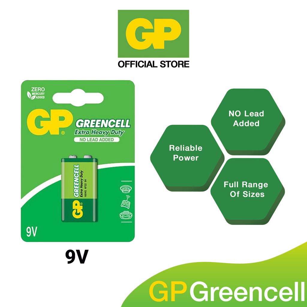 GP GREENCELL Extra Heavy Duty Battery 9V [ Card of 1s ] | Shopee Malaysia