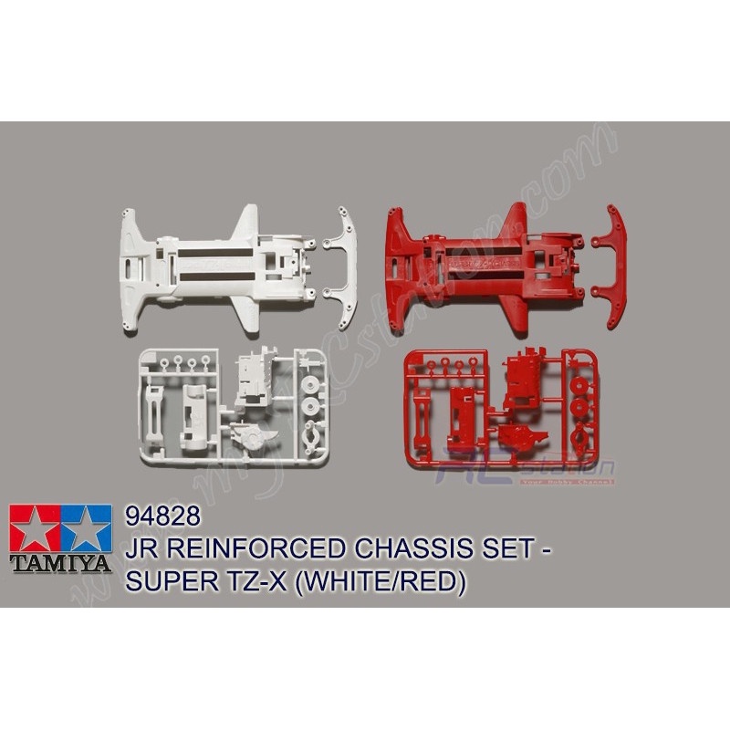 Tamiya #94828 - Super TZ-X Reinforced Chassis Set (White/Red) [94828 ...