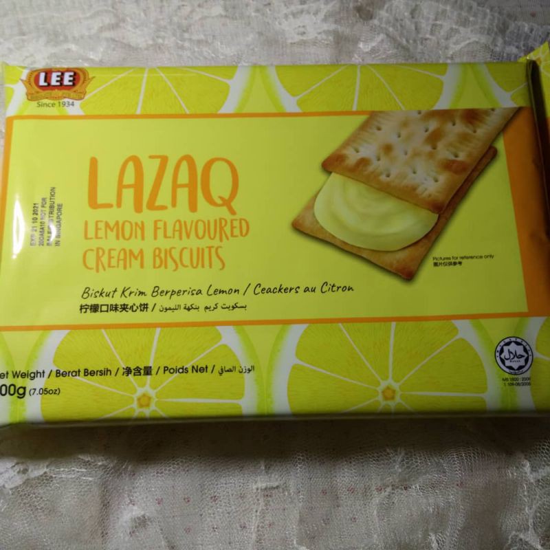 LEE Biscuits Lemon Flavoured Cream Biscuits | Shopee Malaysia