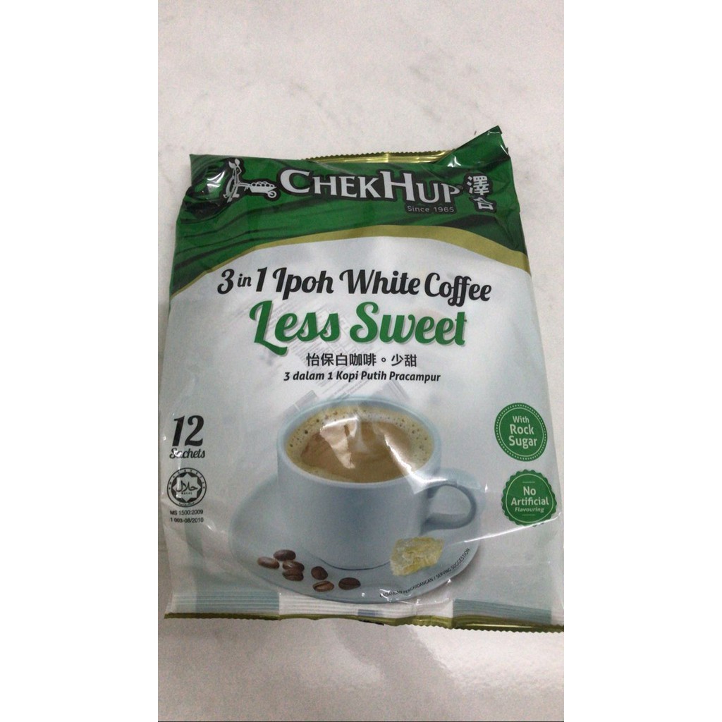 Chek Hup 3 in 1 Ipoh White Coffee Less Sweet (40g x 12s) | Shopee Malaysia