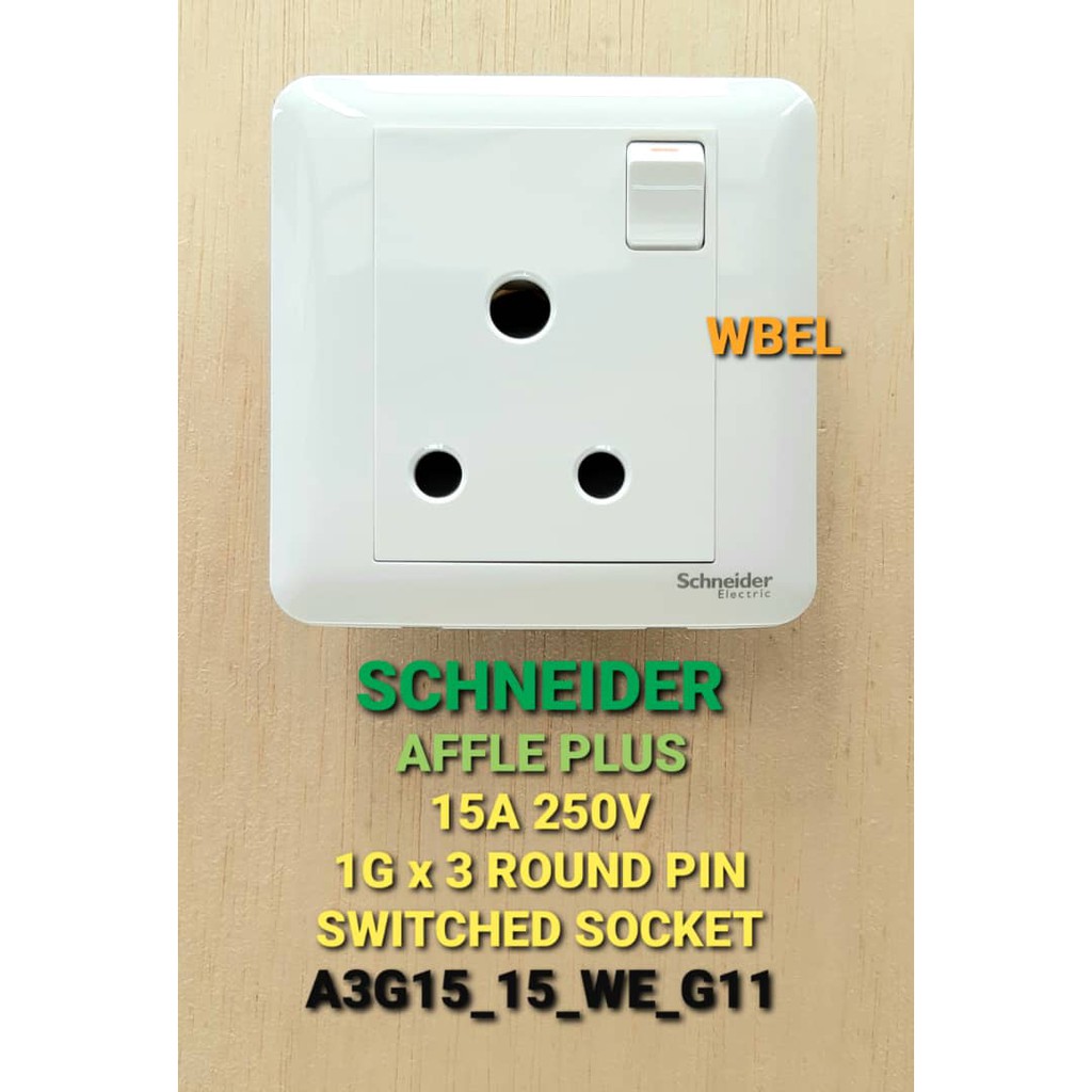 SCHNEIDER AFFLE PLUS 15A SOCKET OUTLETS ( 15A SSO / 15A SOCKET ONLY ...