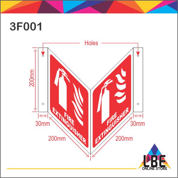 Fire Rescue Equipment 3D Sign (Fire Extinguisher, Fire Hose Reel & Fire ...