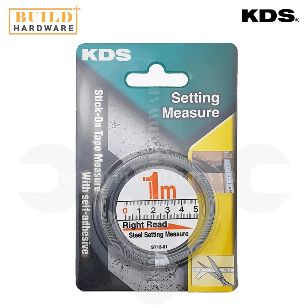 KDS Setting Measuring Tape 1M/2M/5M Right Hand Read | Stick-On Tape Measure self-adhesive Pita ...