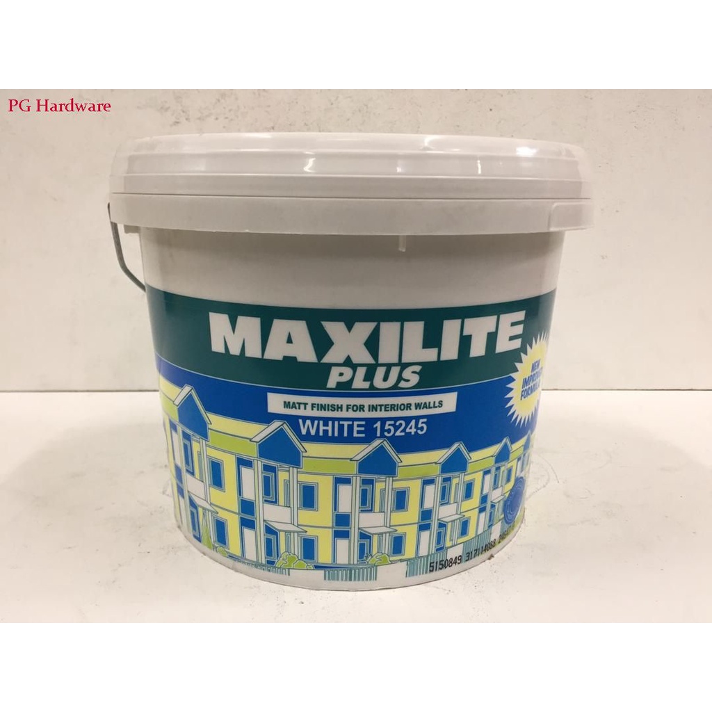 MAXILITE Plus Internal Emulsion Paint - White 15245 @7L | Shopee Malaysia