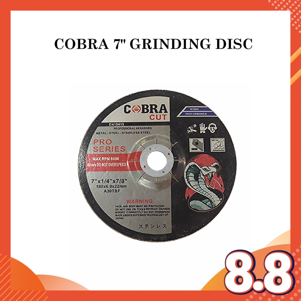 COBRA 7" GRINDING DISC (25PCS) | Shopee Malaysia
