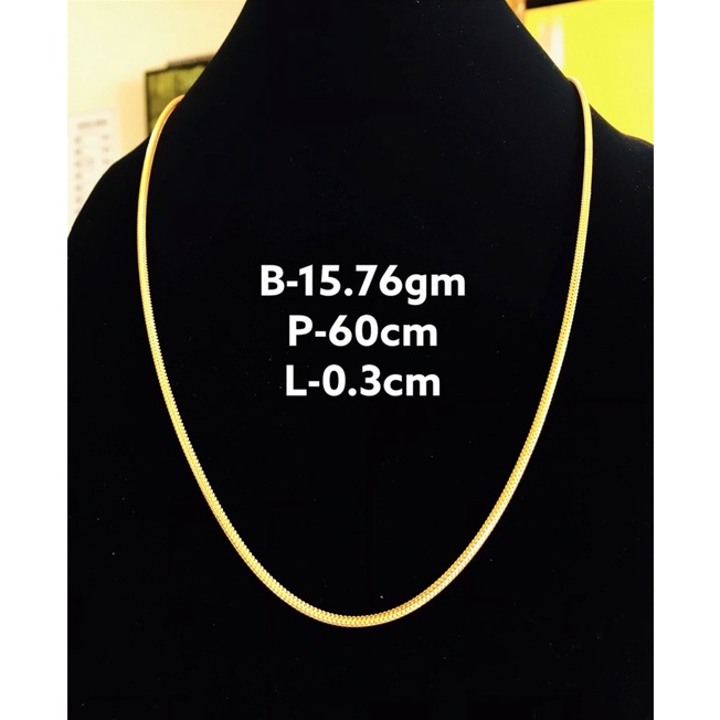 Rantai leher pandora emas 916 tulen | Shopee Malaysia